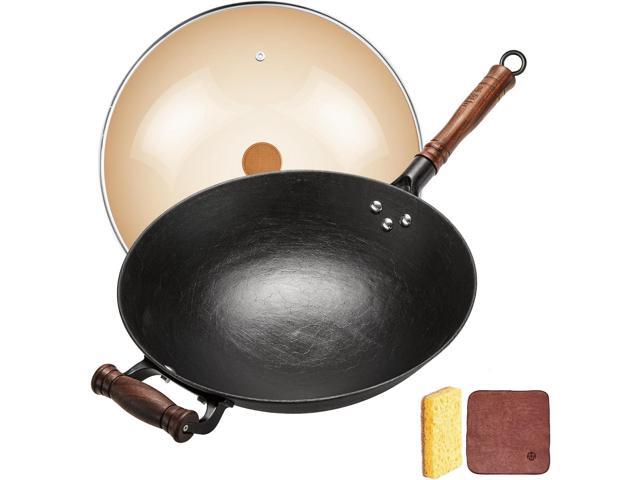 Click here for WANGYUANJI 12.6-Inch Cast Iron Chinese Wok with Ro... prices
