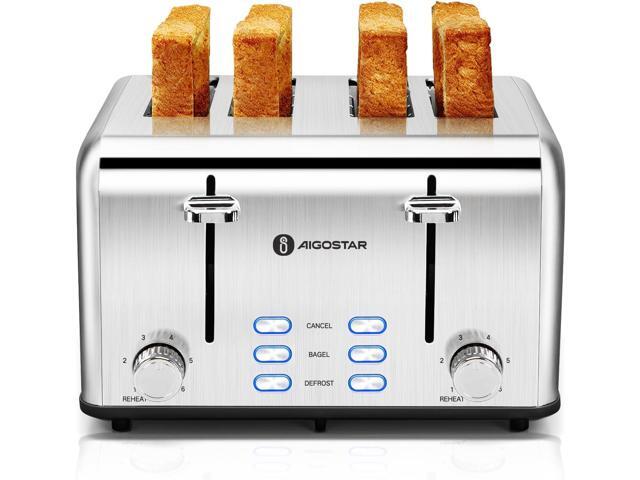 Click here for Aigostar Toaster 4 Slice 1.6 Wide Slot Stainless S... prices