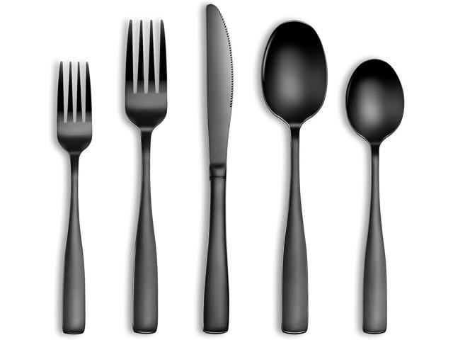 Click here for 20 Pcs Black Silverware Set  Food-Grade Stainless... prices