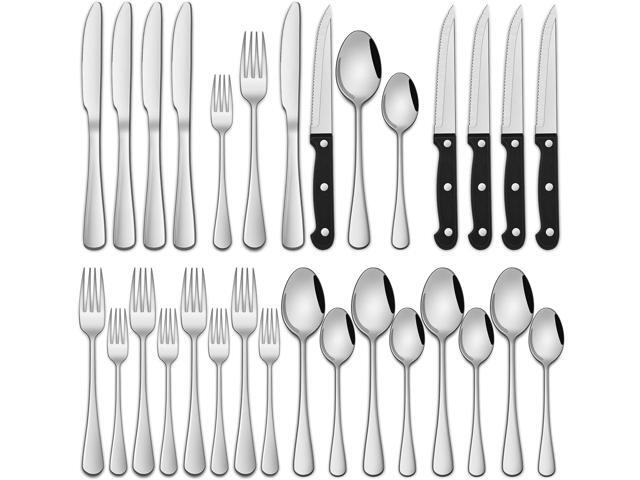 Click here for 24-Piece Silverware Set with Steak Knives Flatware... prices