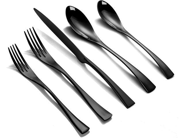Click here for 20-Piece Black Silverware Set for 4 Heavy Duty 18/... prices