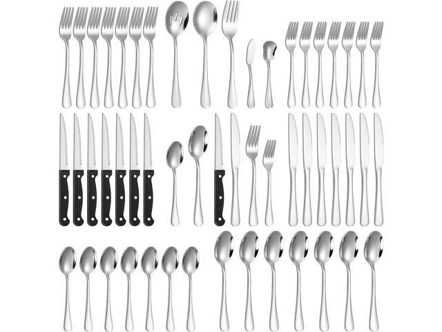 Click here for Lazycorner 53 Piece Silverware Set for 8  Flatware... prices