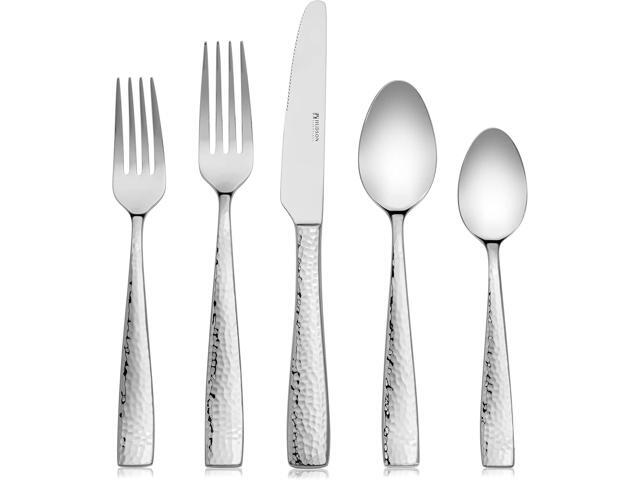 Click here for Hudson Essentials 40-Piece Hammered Stainless Stee... prices