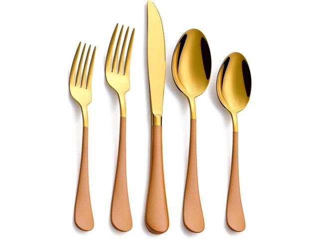 Click here for 20-Piece Orange & Gold Silverware Set  18/0 Stainl... prices