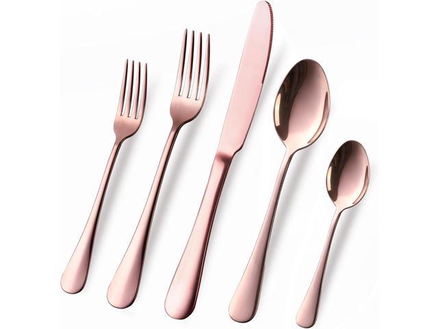 Click here for Copper/Rose Gold Silverware Set  OGORI 40-Piece St... prices