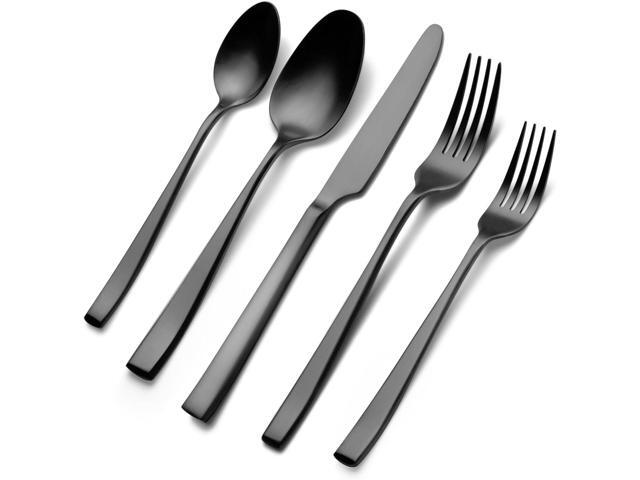 Click here for Matte Black Silverware Set  EIUBUIE 40-Piece Premi... prices