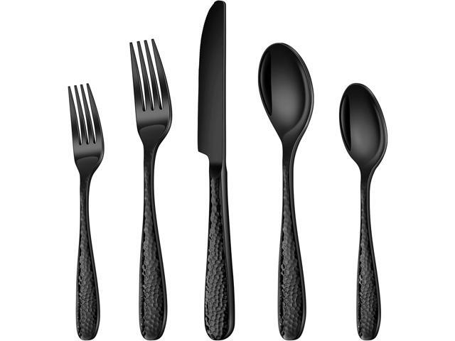 Click here for Hammered Silverware Set  Ollex 40-Piece Black Flat... prices