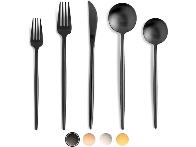 Click here for BirdyFly Black Silverware Set  20 Piece Stainless... prices