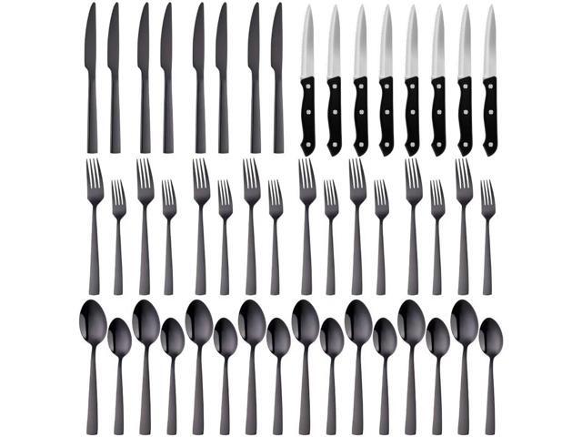 Click here for 48-Piece Silverware Set With Steak Knives Stainles... prices