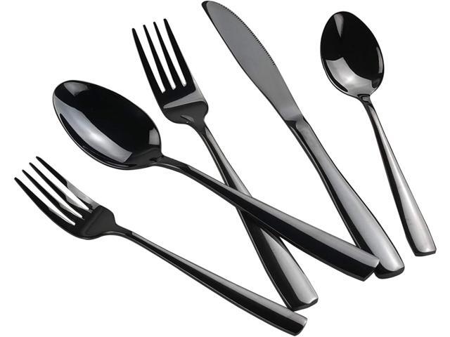 Click here for Teyyvn 60-Piece Black Stainless Steel Cutlery Set... prices
