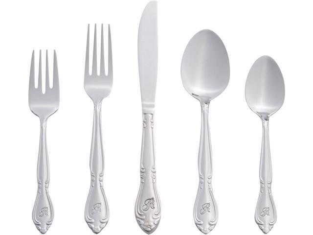 Click here for RiverRidge Rose Monogrammed Flatware Set 46 Piece... prices