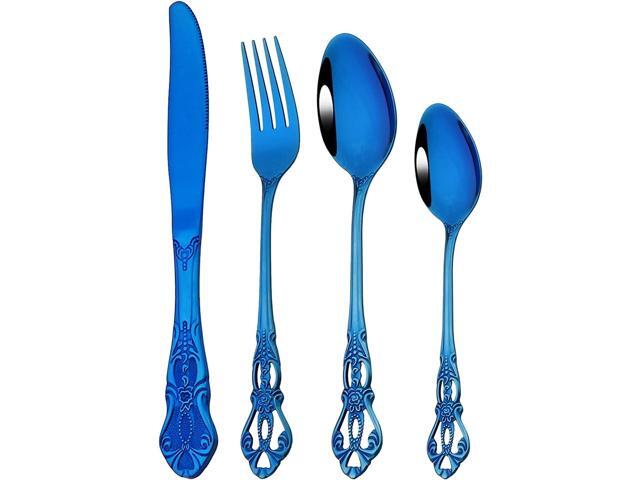Click here for Royal 24-piece Blue Mirror Silverware Dinnerware... prices