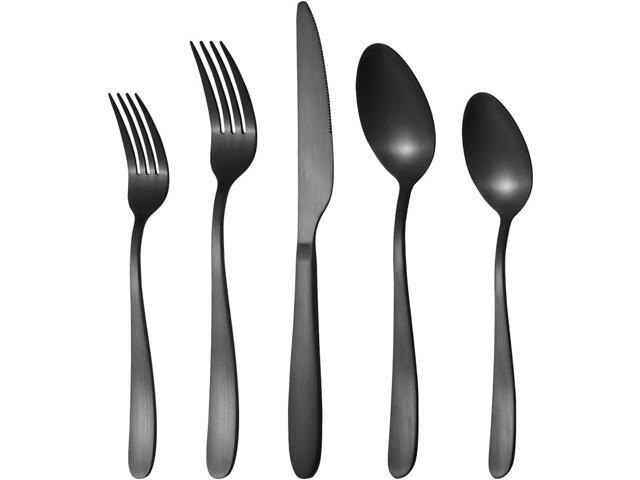 Click here for 60-piece Black Silverware Set for 12  Stainless St... prices