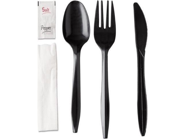 Click here for 150 Plastic Cutlery Packets - Knife Fork Spoon Nap... prices