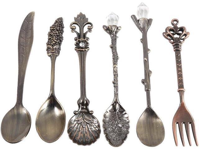 Click here for 6Pcs/Set Flatware Vintage Spoon Dessert Coffee Mix... prices