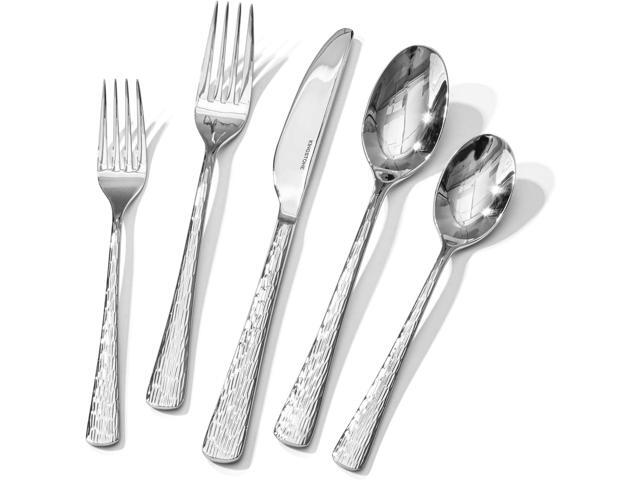 Click here for KINGSTONE Hammered Silverware Set  Flatware Set  1... prices