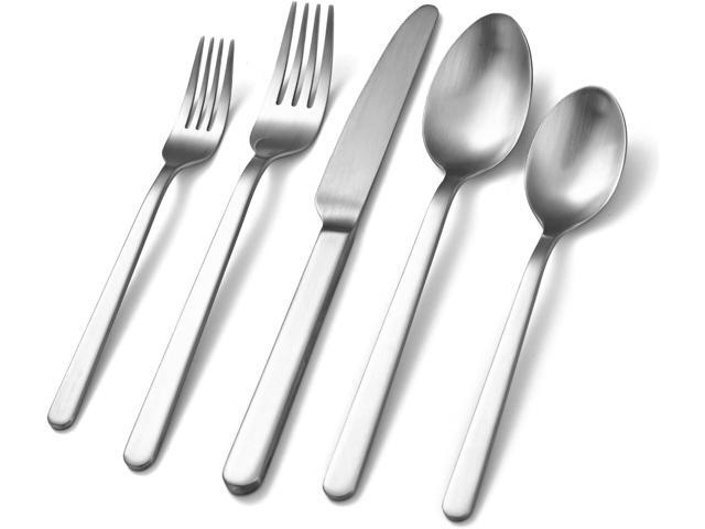 Click here for KINGSTONE Forged 30-Piece Silverware Set  Matte Fl... prices