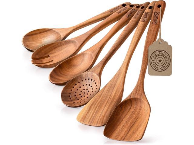 Click here for Boxiki Kitchen Luxury Teak Wood Utensil Set - Eleg... prices