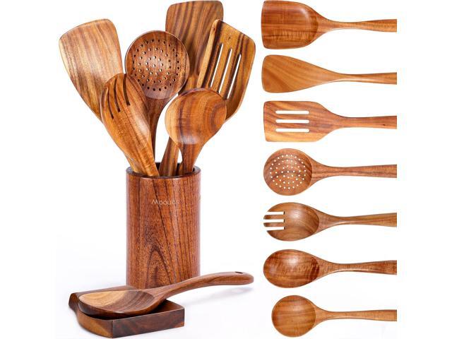 Click here for 9 Piece Natural Teak Wooden Kitchen Utensil Set wi... prices