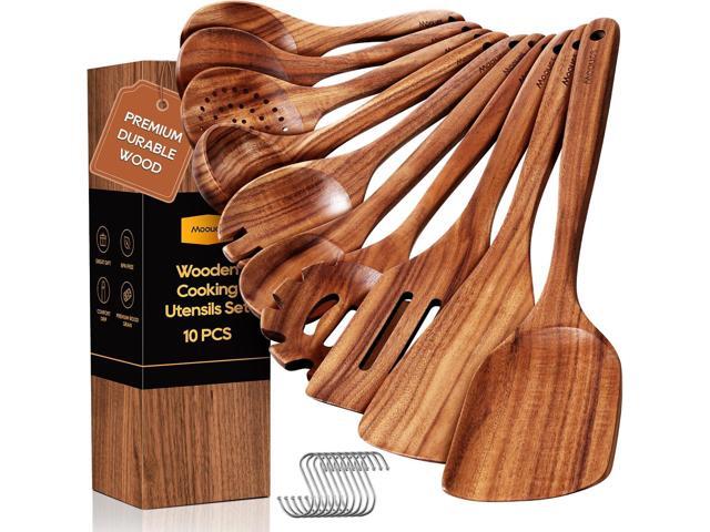 Click here for Wooden Spoons for Cooking  10PCS Teak Wood Cookwar... prices