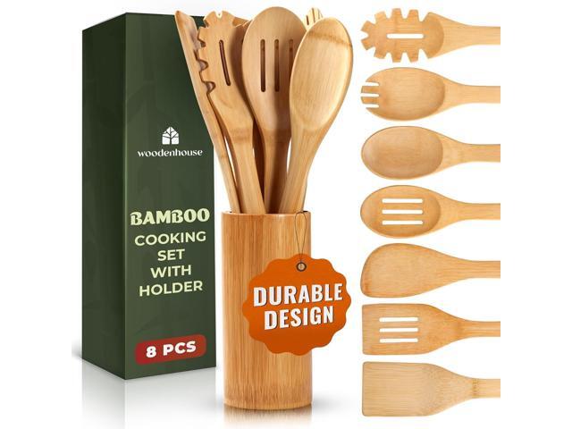 Click here for Bamboo Utensils 7 PCs with Holder Bamboo Cooking U... prices