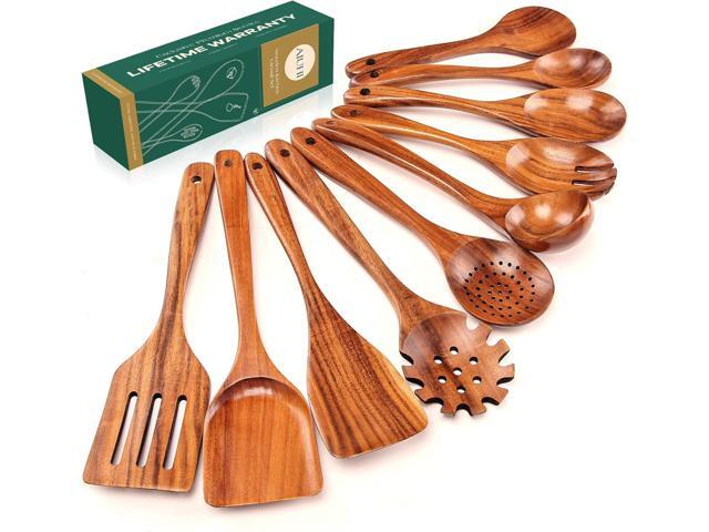 Click here for AIUHI Wooden Kitchen Utensils Set  No Scratch Wood... prices