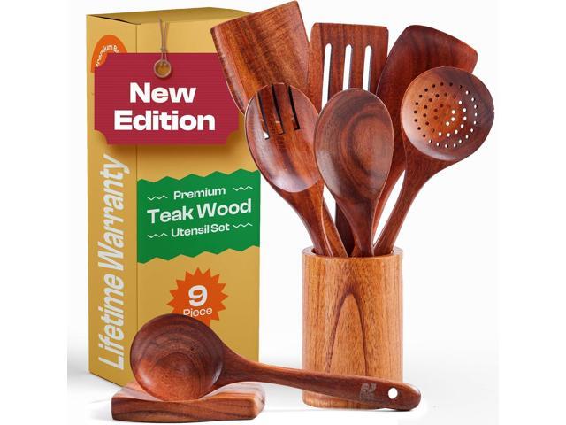 Click here for Riveiras 9-Piece Dark Brown Kitchen Essentials Woo... prices