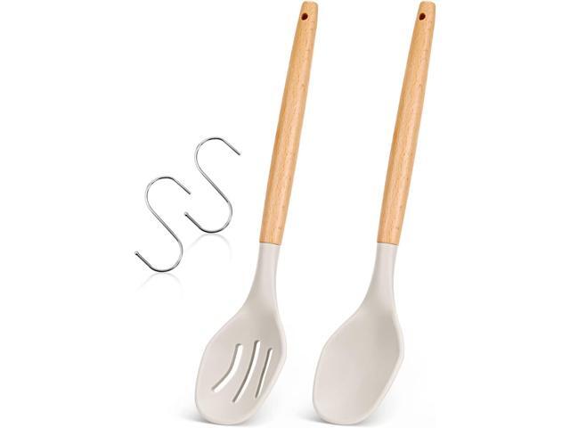Click here for Large Silicone Cooking Spoons  2 Pack Nonstick Sol... prices