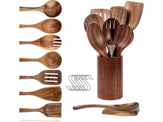 Click here for Teak Wood Cooking Utensils Set - 9-Piece Nonstick... prices
