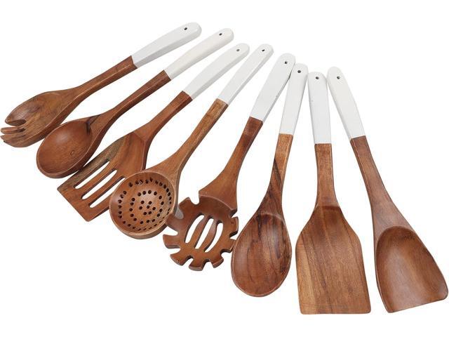 Click here for Wooden utensils for cooking set of 8  Natural Acac... prices