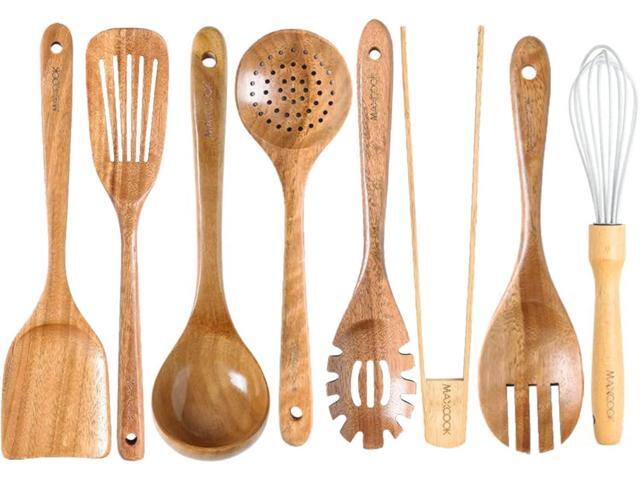 Click here for Wooden Spoons for Cooking 8 Pcs Teak Wooden Kitche... prices