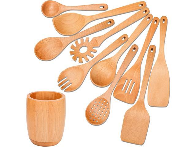 Click here for 11 PCS WOSPONFAN Kitchen Utensils Set - Wooden Spo... prices