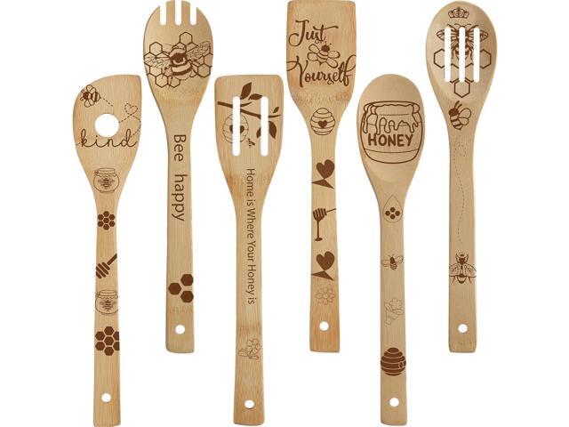 Click here for Sawysine 6 Pcs Bee Wooden Spoons Set Honey Themed... prices