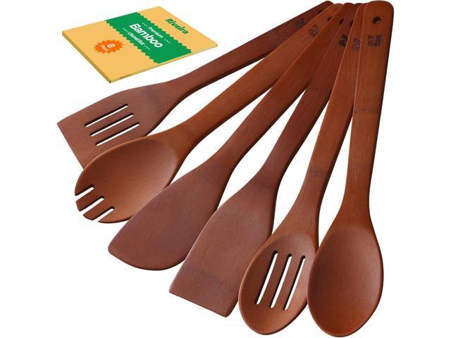 Click here for Riveira Premium Brown Bamboo Wooden Spoons for Coo... prices