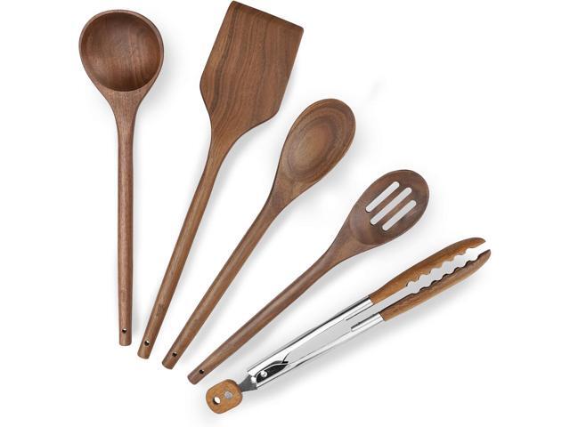 Click here for Elegant 5-Piece Walnut Wood Kitchen Utensil Set No... prices