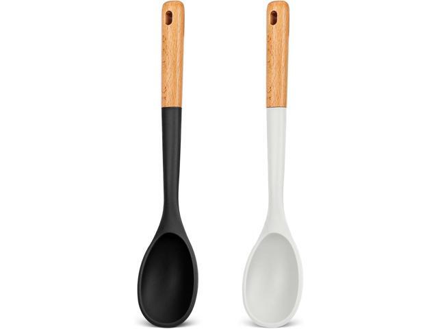 Click here for Large Silicone Cooking Spoons  Nonstick Solid Wood... prices