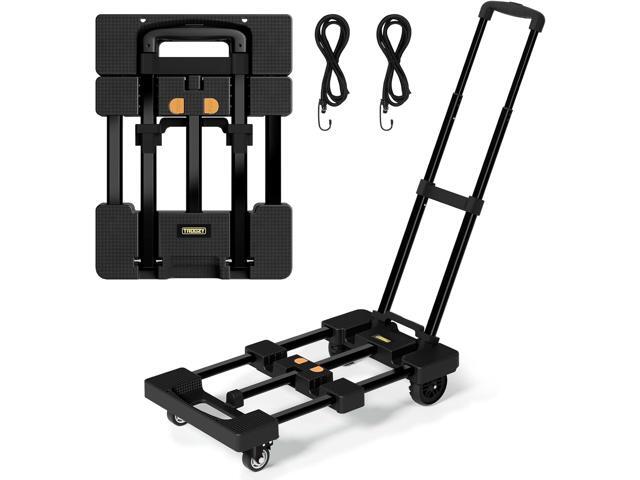 Click here for Folding Hand Truck  Dolly Cart with 4 Wheels (2 wi... prices