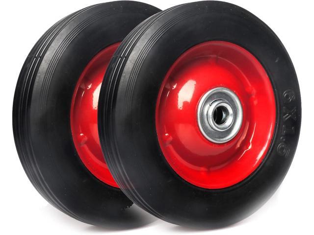 Click here for AR-PRO (2-Pack) 6 x 1.5 Flat Free Solid Rubber Whe... prices