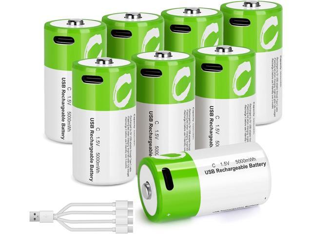 Click here for C Batteries Rechargeable with USB 4 in 1 Cable 8 P... prices
