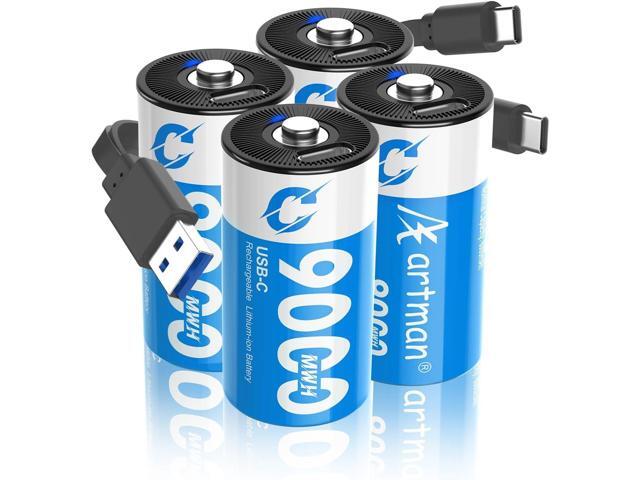 Click here for Artman Rechargeable Lithium C Batteries 4 Pack  1.... prices