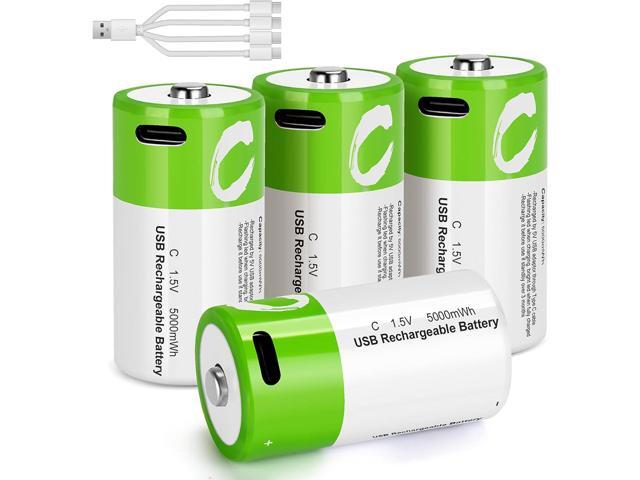 Click here for C Batteries Rechargeable 4 Pack C Size Cell Lithiu... prices