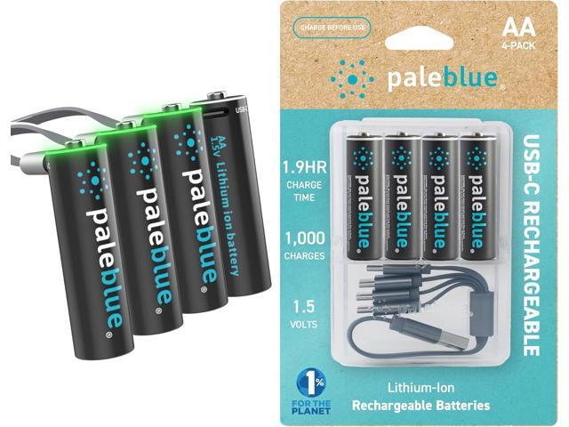 Click here for paleblue USB Rechargeable AA Batteries (4-Pack) -... prices
