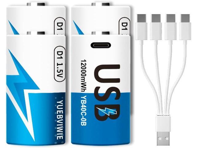 Click here for Rechargeable Lithium D Batteries with 4 in 1 USB-C... prices
