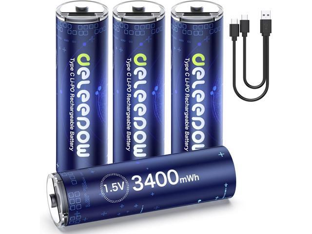 Click here for Deleepow Rechargeable AA Batteries USB 3400mWh AA... prices
