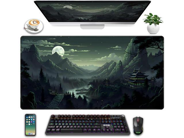 Click here for XXL Large Gaming Mouse Pad Anime Green Moon Mounta... prices