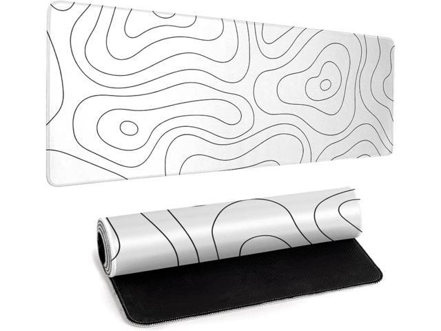 Click here for White Large Gaming Mouse Pad Desk Pad Topographic... prices