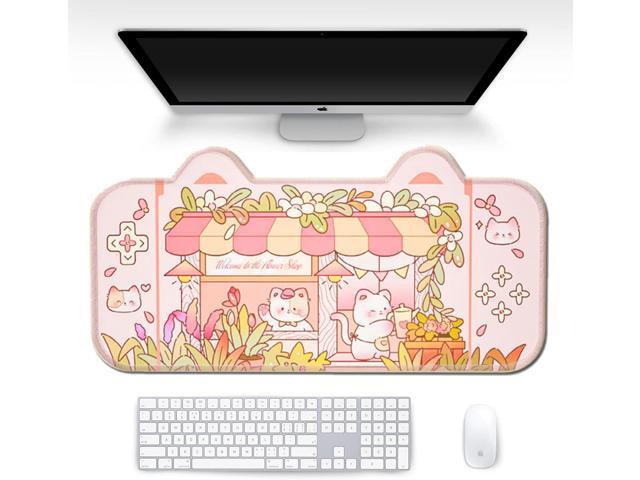 Click here for PERFECTSIGHT Cute Cat Desk Mat Kawaii Flower Store... prices