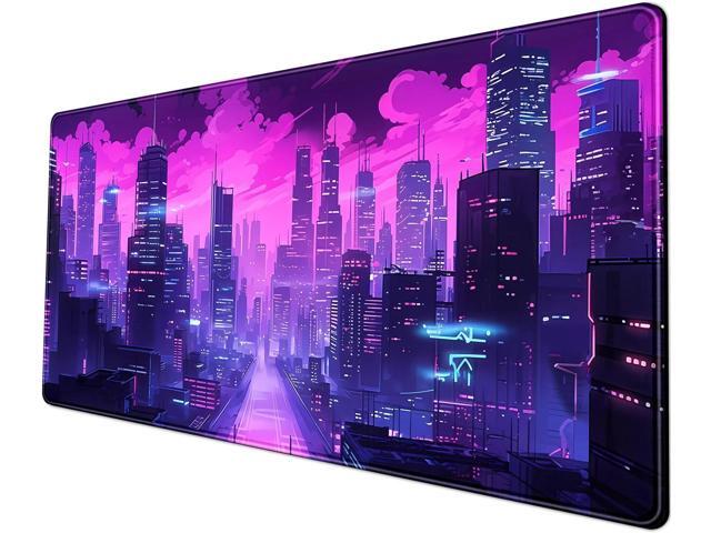 Click here for Desk Pad Cyberpunk Purple Desk Mat City Skyline Ga... prices