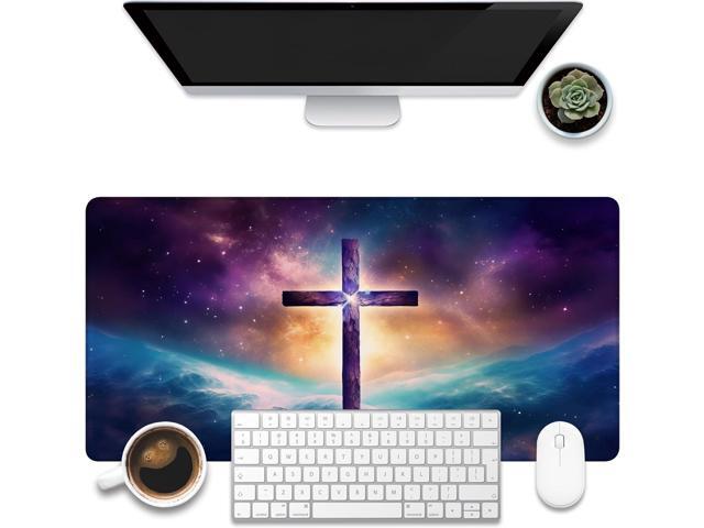 Click here for Large Gaming Mouse Pad  Jesus Cross Abstract Galax... prices