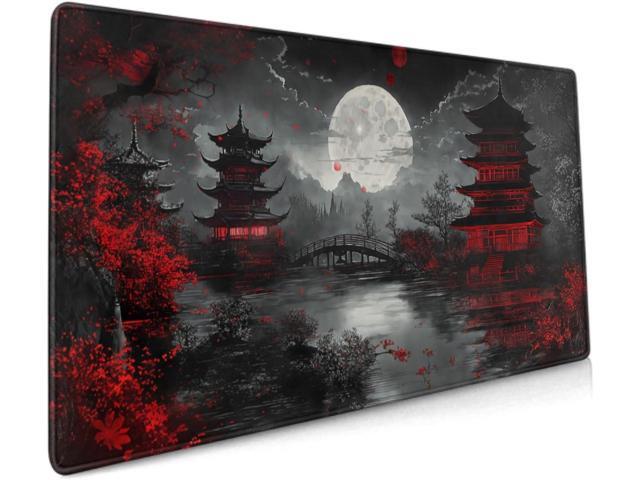 Click here for Japanese Mouse Pad XXL 35.4 X 15.7 Inch Black Red... prices
